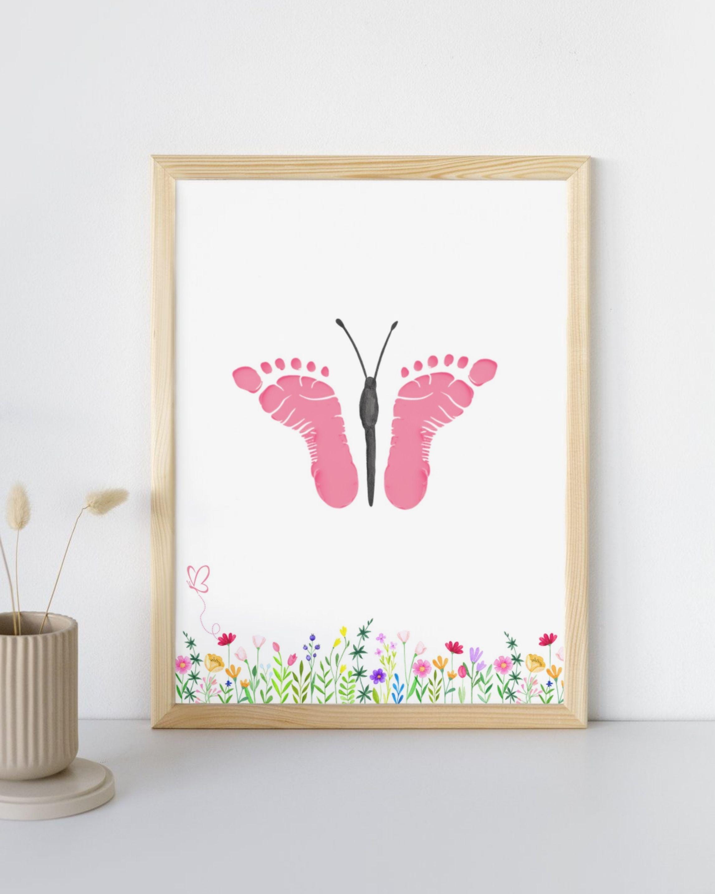 Butterfly Footprint Craft DIY Baby & Kids' Gift | Daycare Craft ...