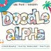 Summer Doodle Font PNG Bundle – Beach Alphabet Clipart Letters – Hand ...