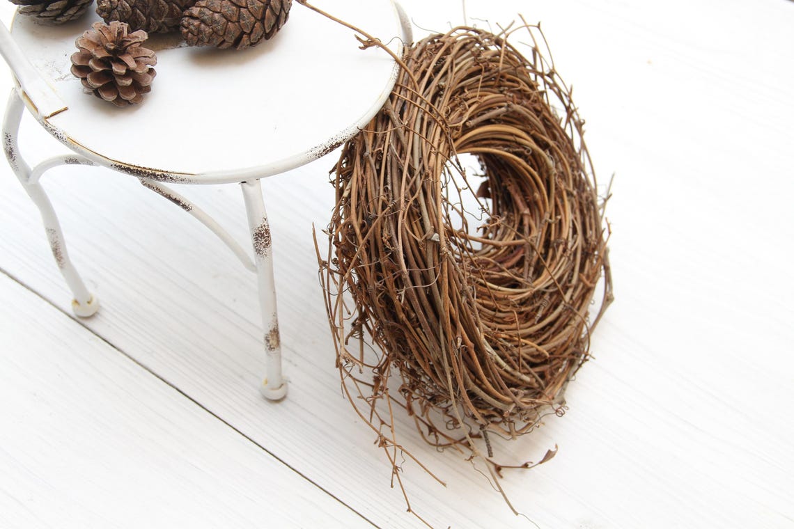 Dried Grapevine Wreath Base, DIY Rattan Garland, Floral Arrangement ...