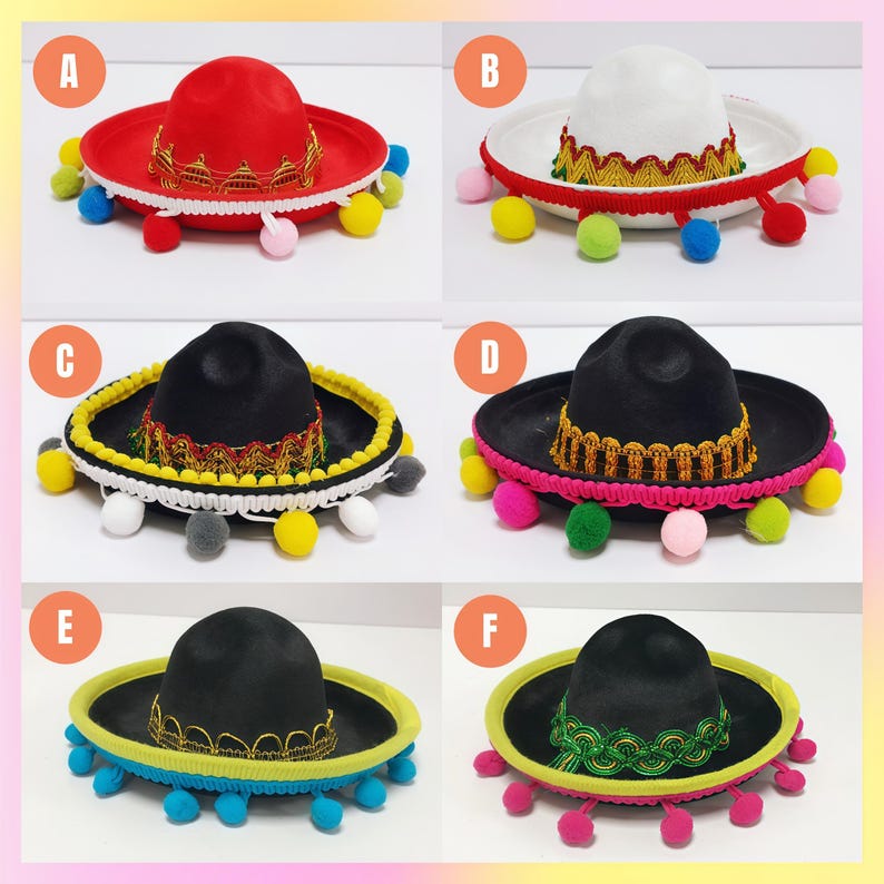 Pack of 2 Mexican Sombrero Mini Hat Party Favor Mexican Decor - Etsy
