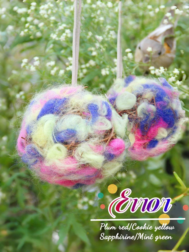 Wool Bird Nesting Balls: Handmade Bird-friendly Fibers (set of 2) - Etsy