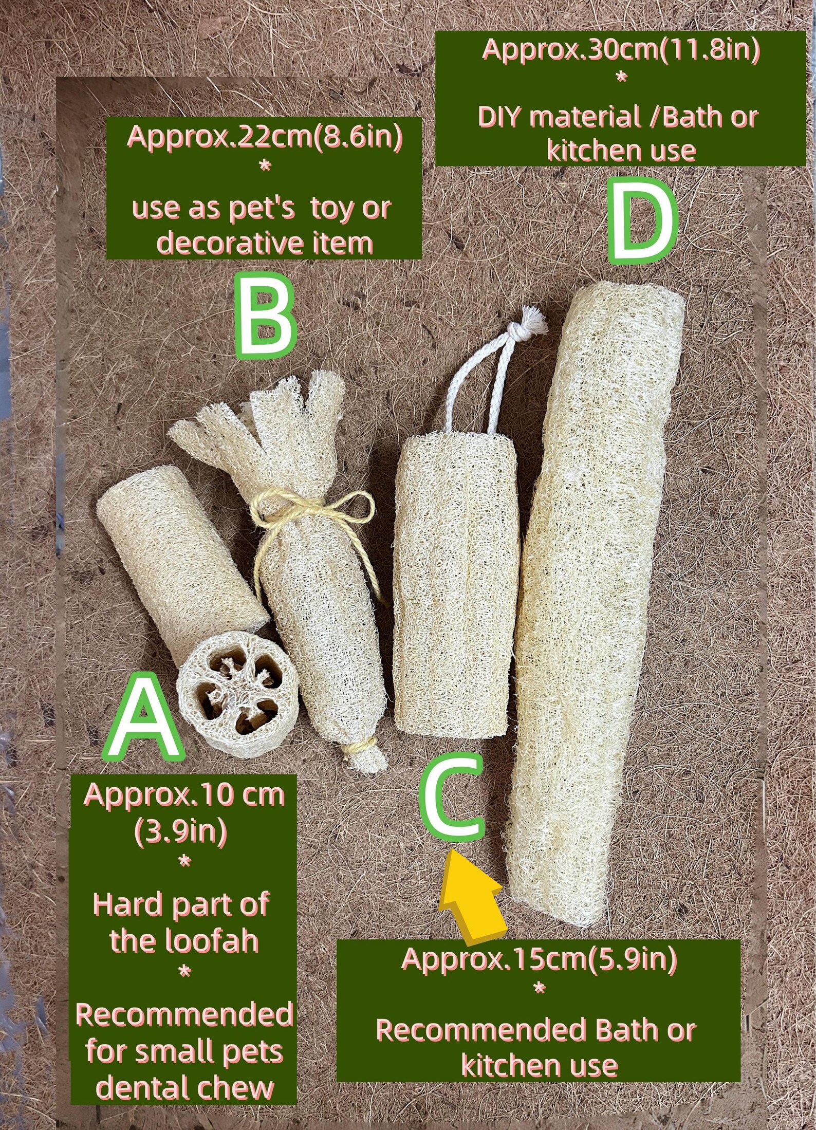 Natural Loofah Slices Set: Zero Waste Sponge, Pet Toy & Craft Supply - Etsy