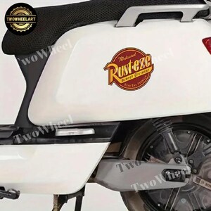 Retro Racing Circle Sticker – Waterproof Vinyl Motorcycle Decal for ...