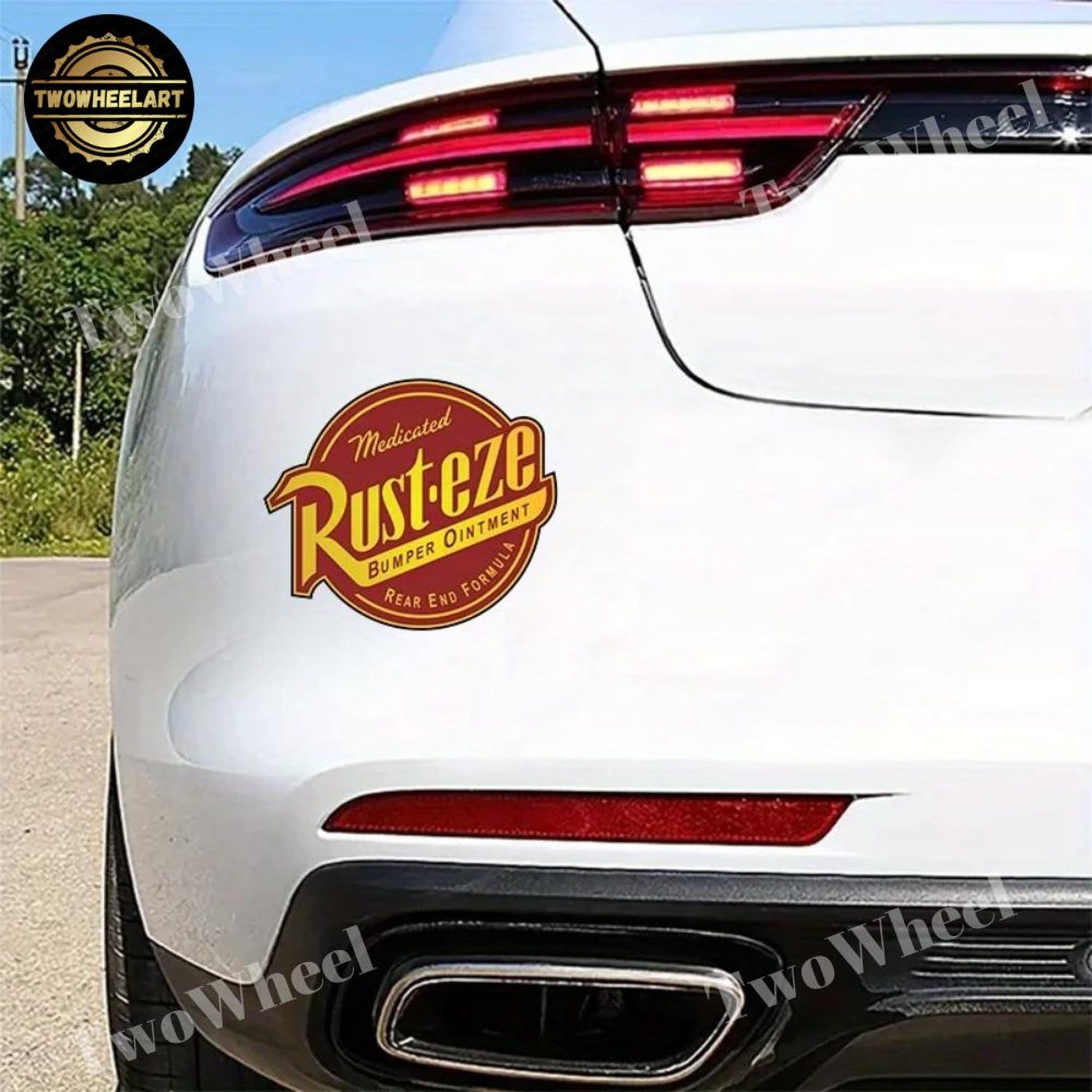 Retro Racing Circle Sticker – Waterproof Vinyl Motorcycle Decal for ...