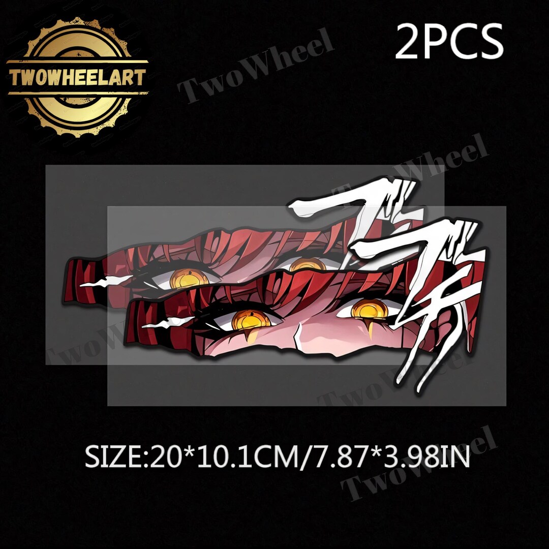 Custom 2D Anime Girl Car Sticker – Reflective Waifu Decal for Laptop ...