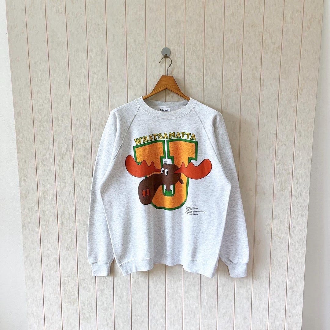 Vintage 90s Bullwinkle Sweatshirt: Whatsamatta University, Santee ...