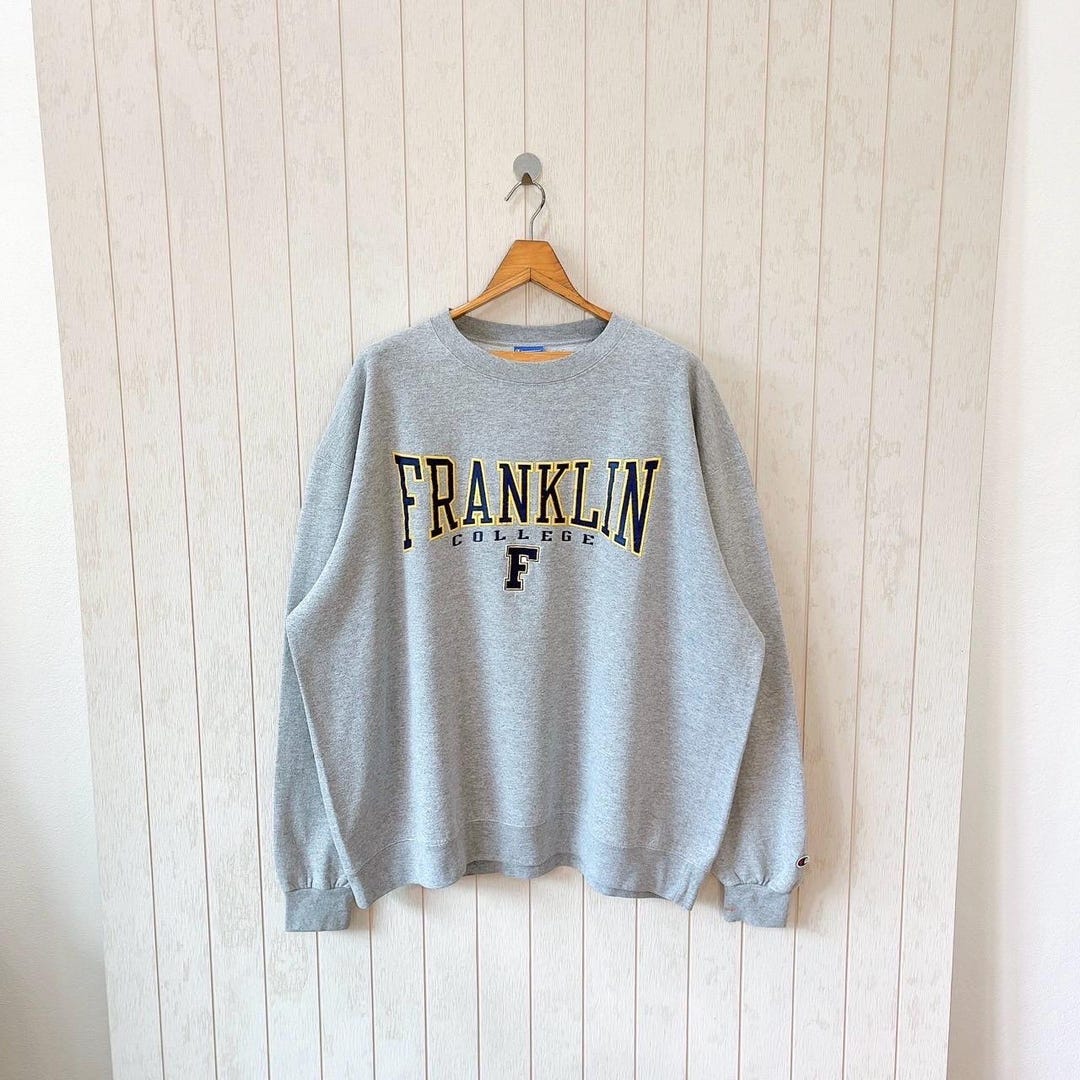 Vintage 2000s Franklin College Sweatshirt/ Embroidered/ Y2K Champion ...