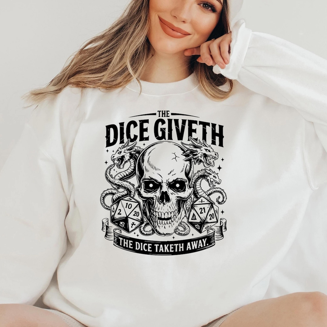 DND Quote PNG, the Dice Giveth and Taketh Away Png, Tabletop Gamer ...