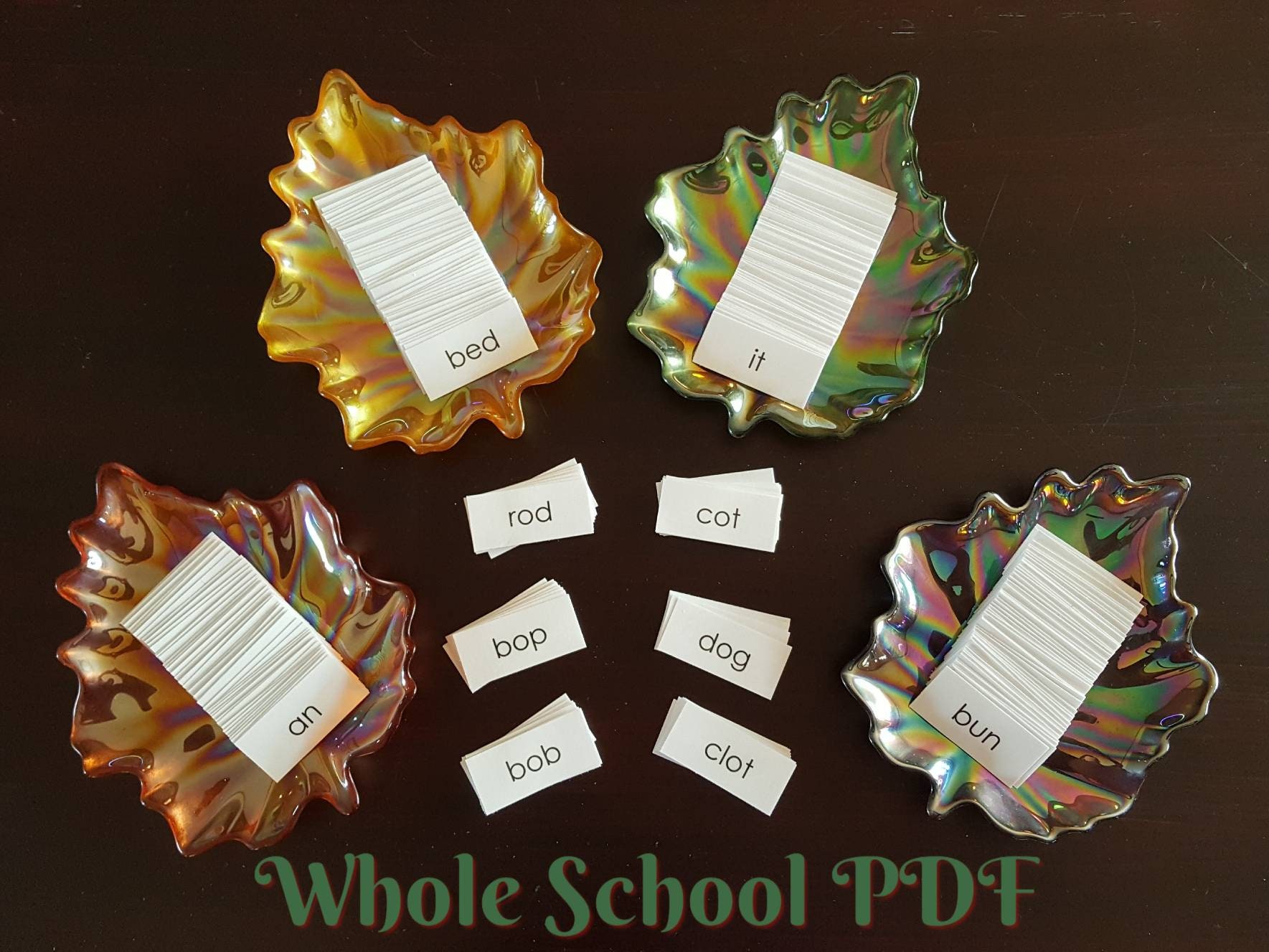 Montessori Phonetic Cards WHOLE SCHOOL PDF Downnload. Short Vowel Cards ...