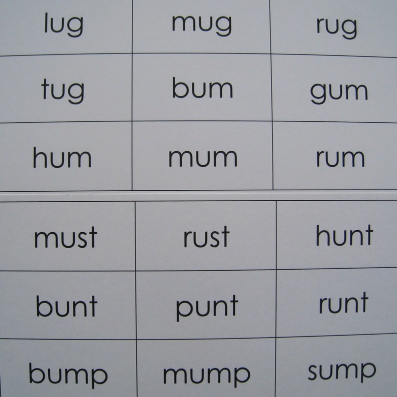Montessori Phonetic Cards WHOLE SCHOOL PDF Downnload. Short Vowel Cards ...