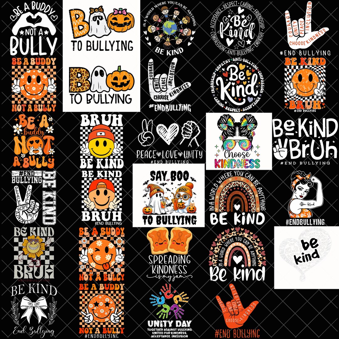 Anti Bullying PNG Bundle, Stop Bullying Png, End Bullying Png,unity Day ...