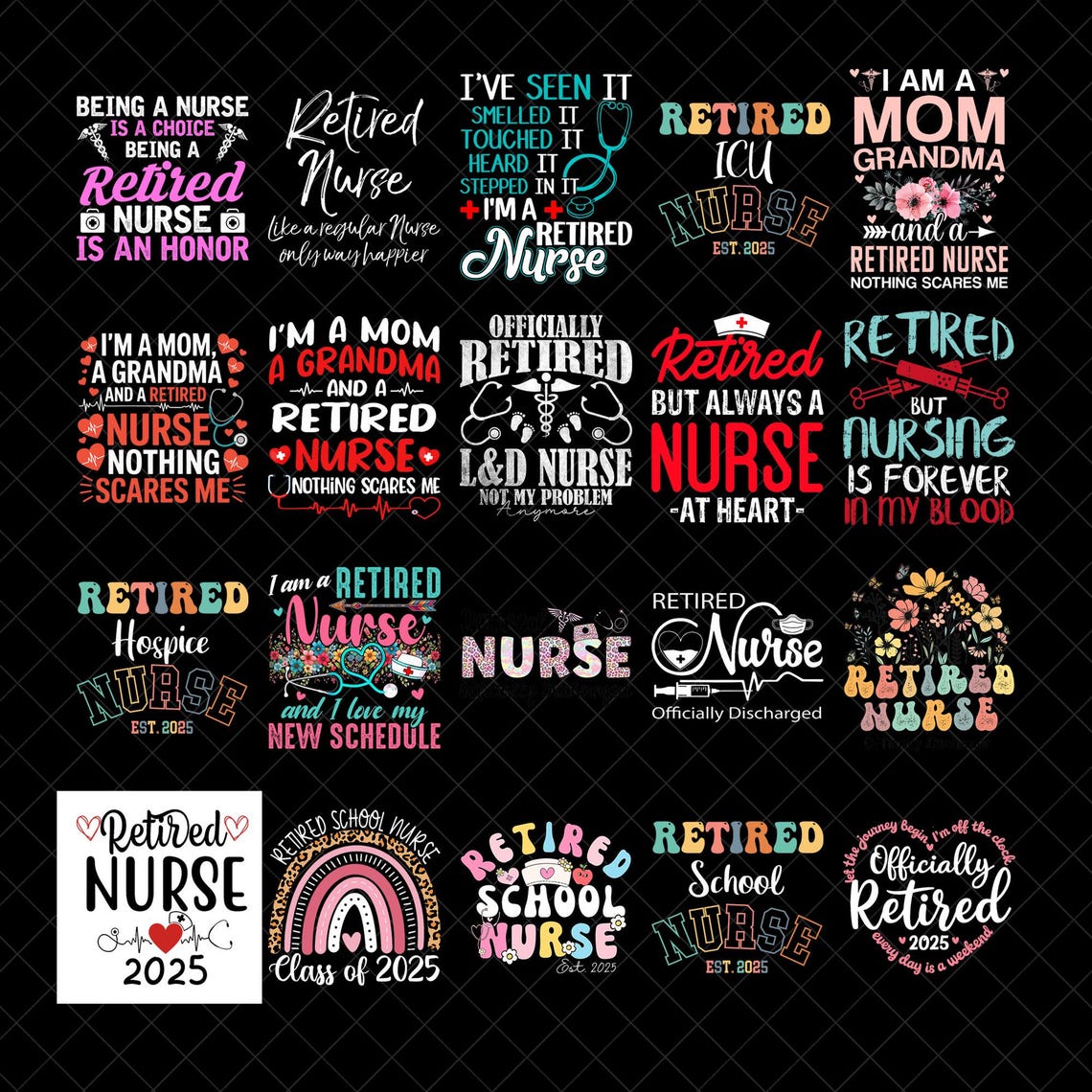 Retired Nurse Png, Bundle Png, Nurse Retirement Png, Retirement Nurse ...