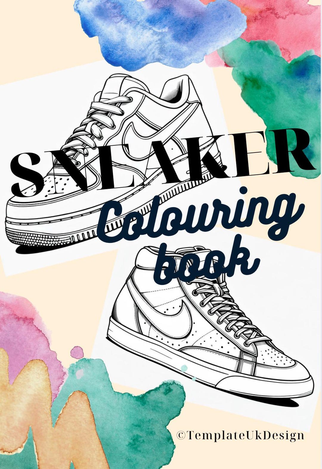 Sneaker Colouring Book - Etsy