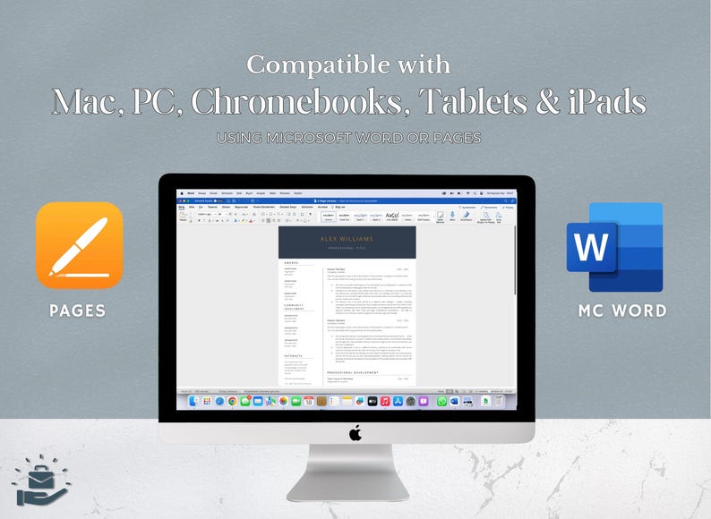 Professional Resume Template for MS Word, Mac Pages | Resume Template ...