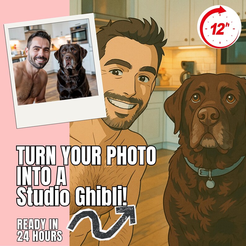 Custom Studio Ghibli Style Portrait AI Photo to Anime | Digital Studio ...