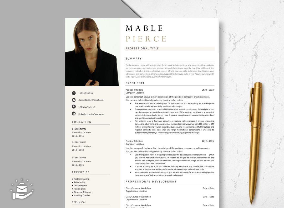 Resume Template | Resume Template Word | CV Mac Pages | 2025 Modern ...