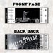 Editable Concert Ticket Canva, Printable Tickets Template, DIY Custom ...