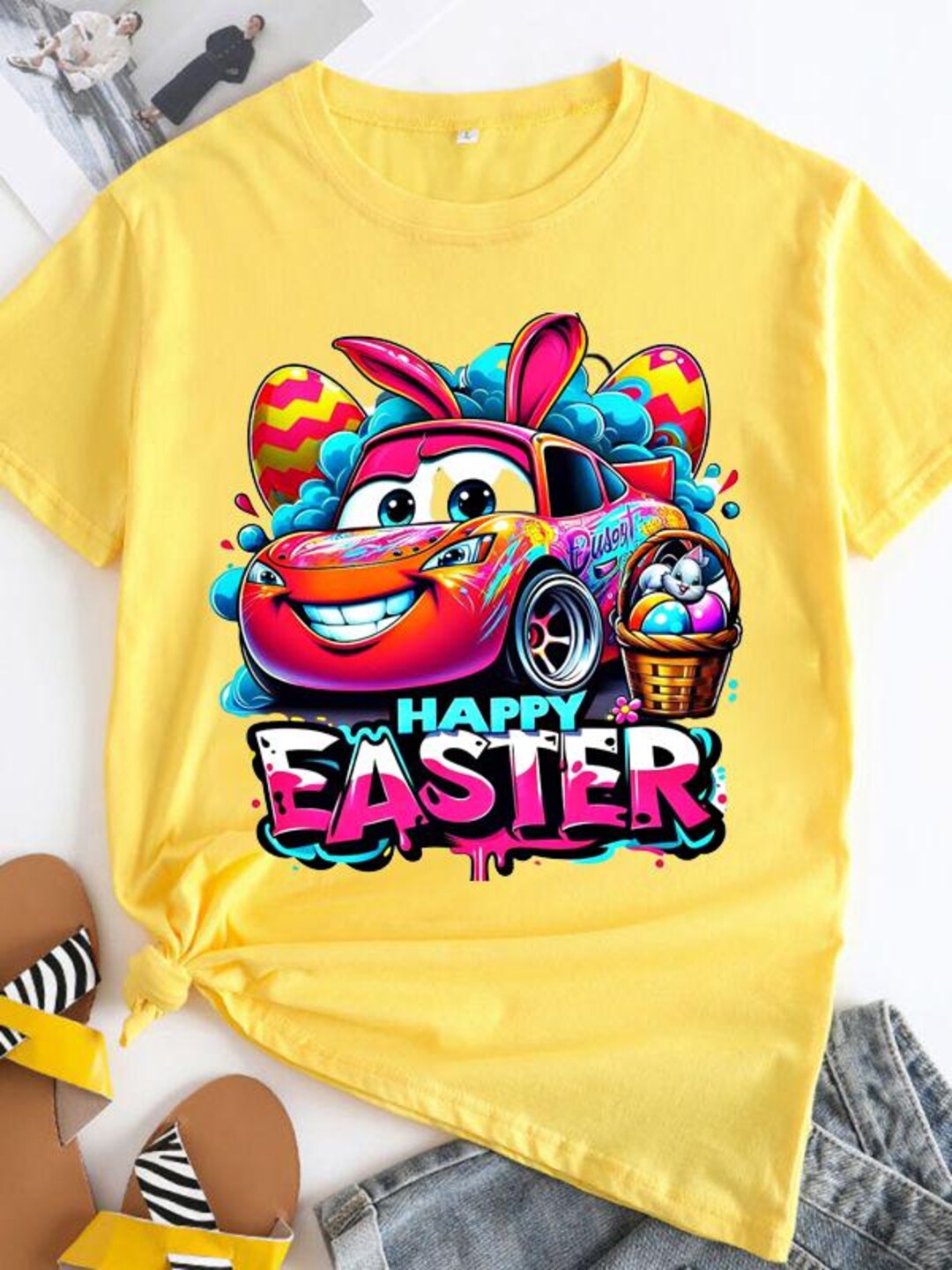 Custom Car Design Digital Print T-shirt – Unique Gift Idea, Car ...