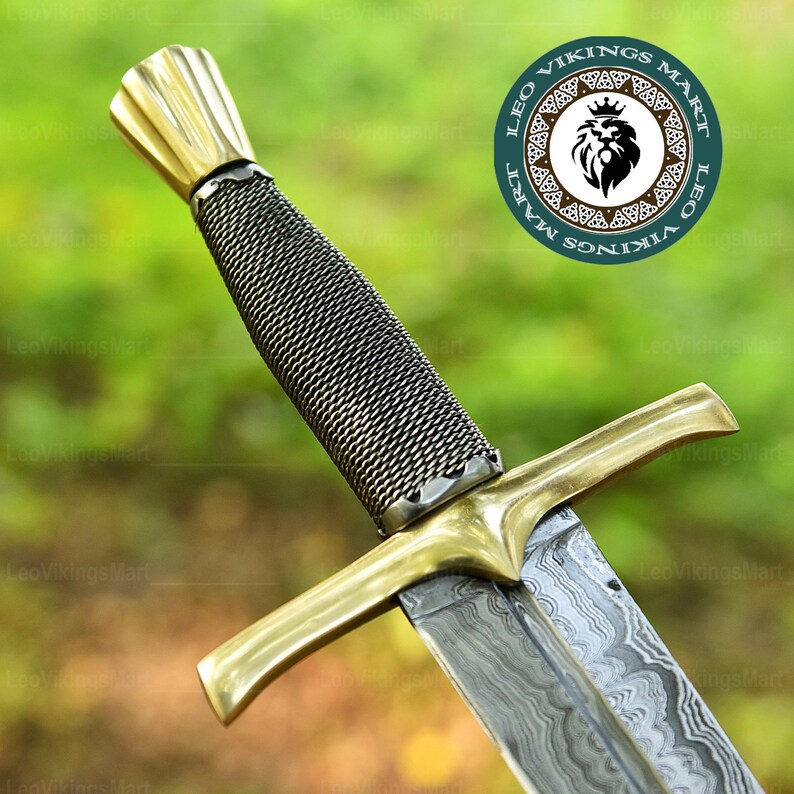 Hand Forged Damascus Steel Viking Sword: Medieval LARP Cosplay - Etsy
