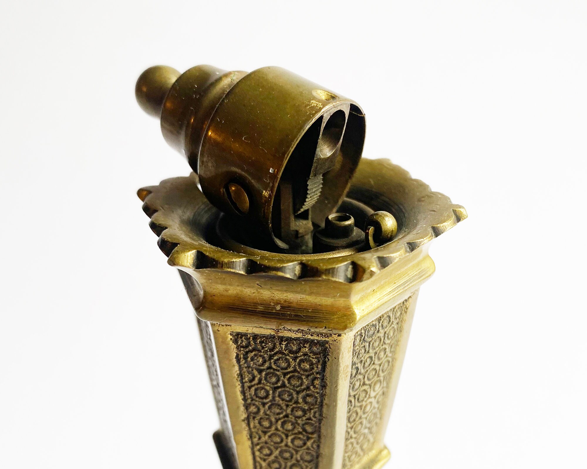Antique Ornate Brass Lamp Post Style Table Lighter - Etsy