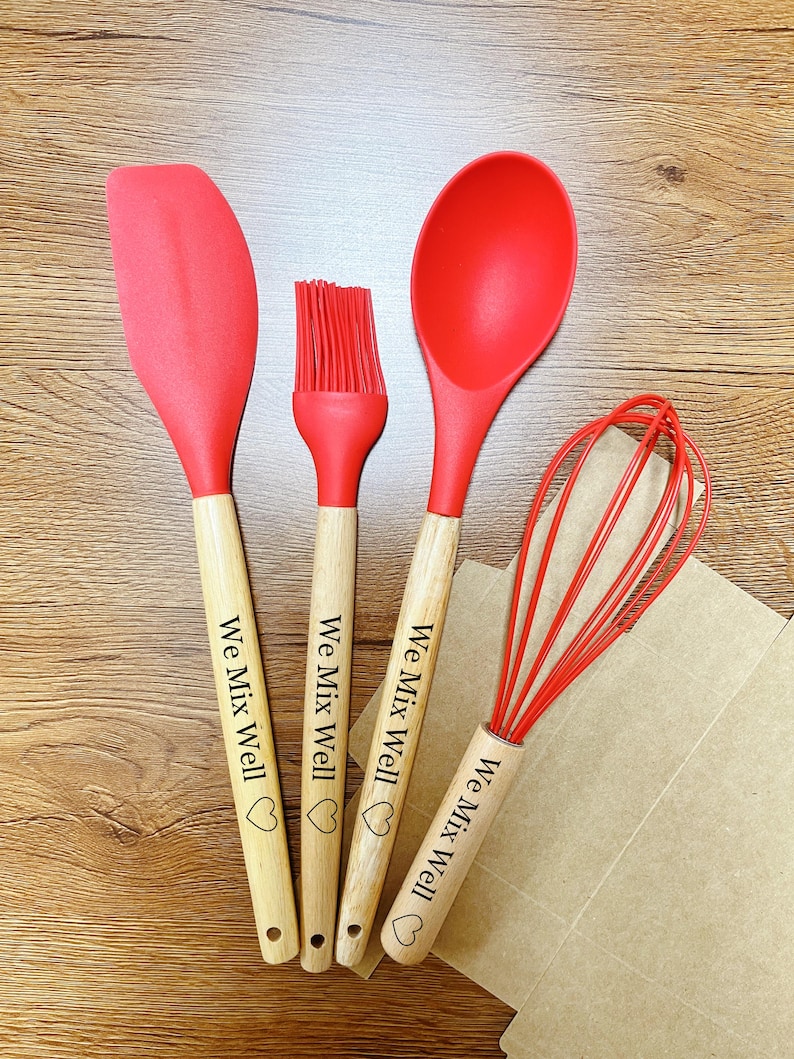 Custom Kitchen Utensils, Personalised Spatula and Ladle Set, Engraved ...