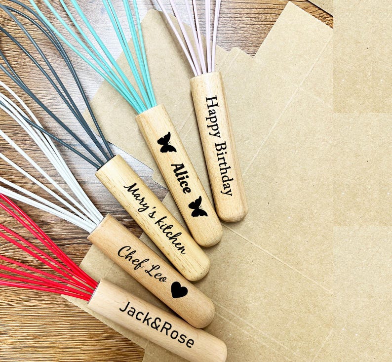 Personalized Kitchen Whisk, Custom Baking Tool, Egg Beater, Egg Whisk ...