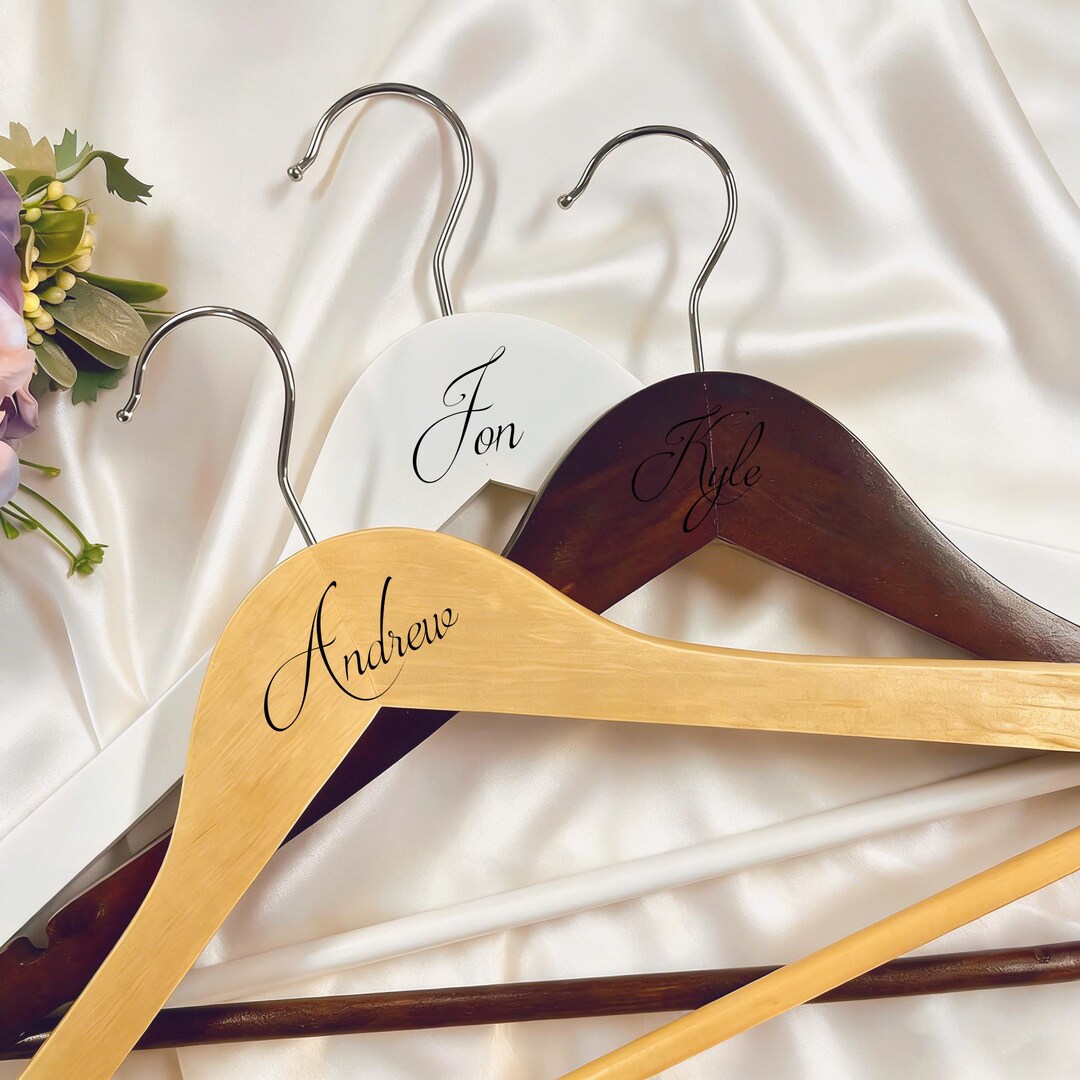 Personalized Wedding Hangers, Custom Name Engraved Hanger, Bulk Wedding ...