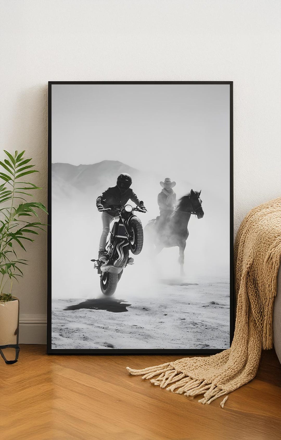 Motocross Cowboy Poster – Texas Desert Photography Print (digital ...