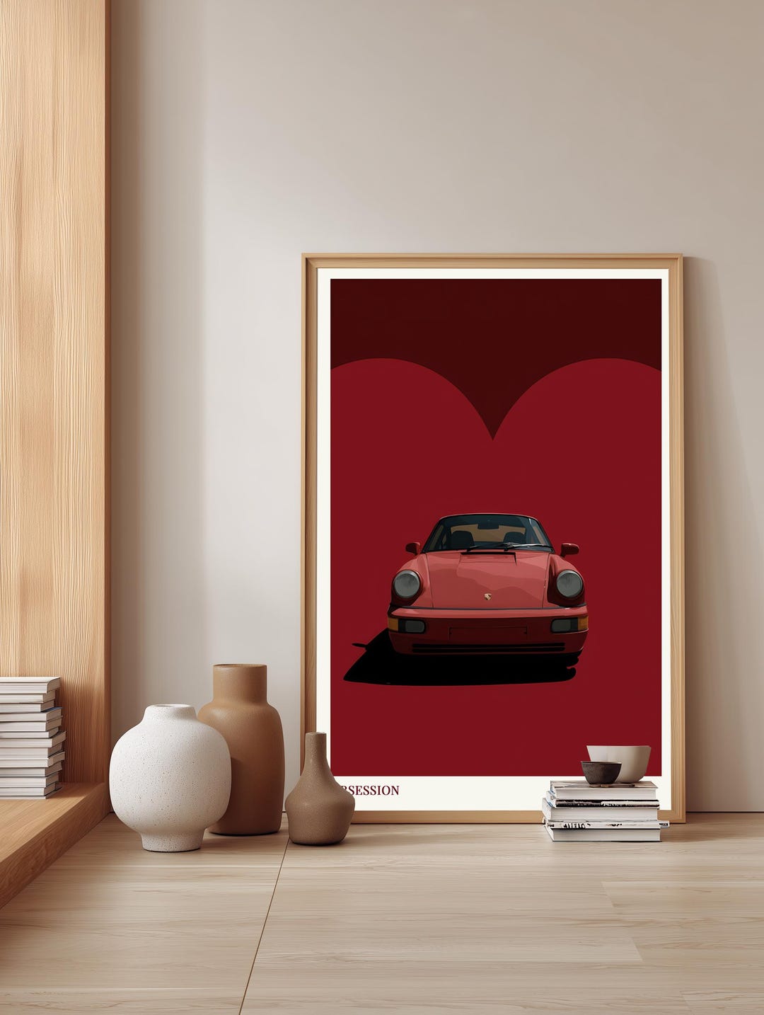 Porsche Obsession – Minimalist Porsche Art Print | Red Porsche 911 ...