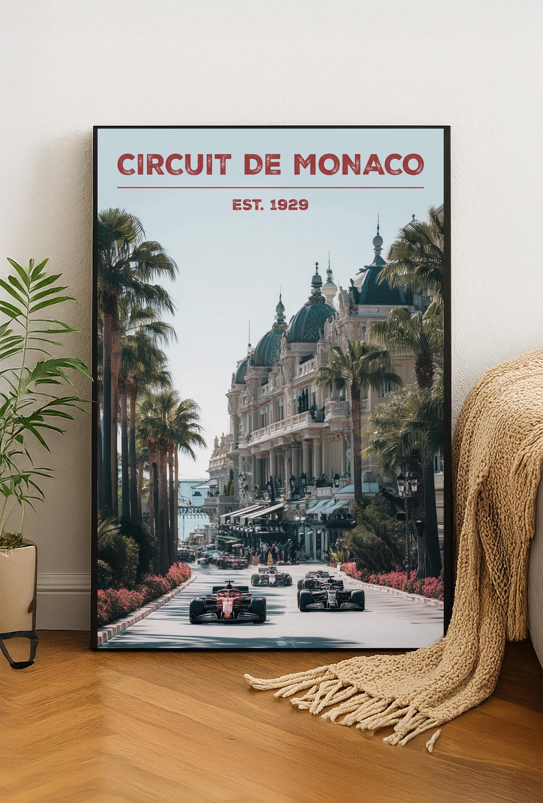 F1 Poster Monaco Racing Poster | Vintage Style Formula 1 Wall Art ...