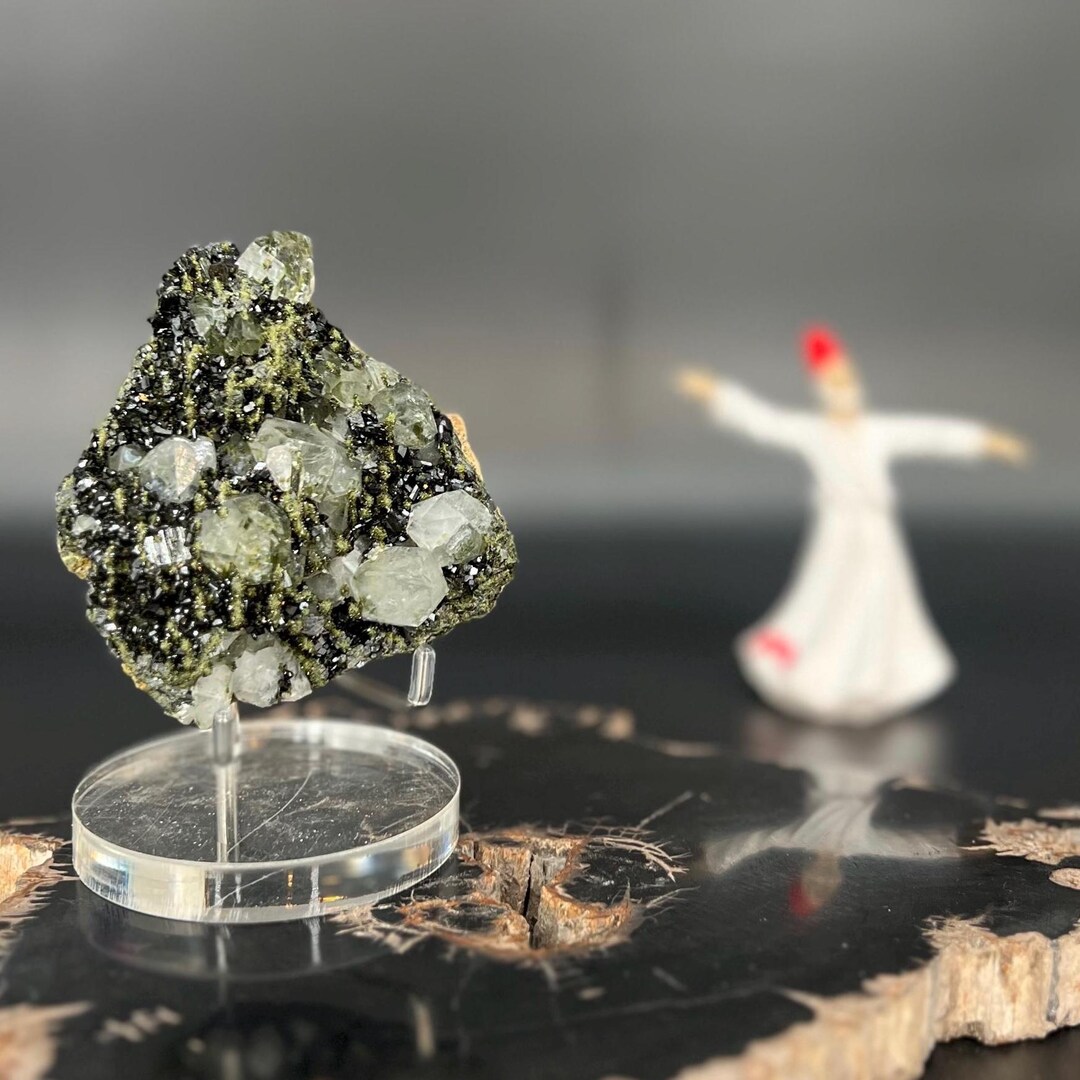 Forest Epidote and Quartz – “the Stone of Transformation and Growth” - Etsy