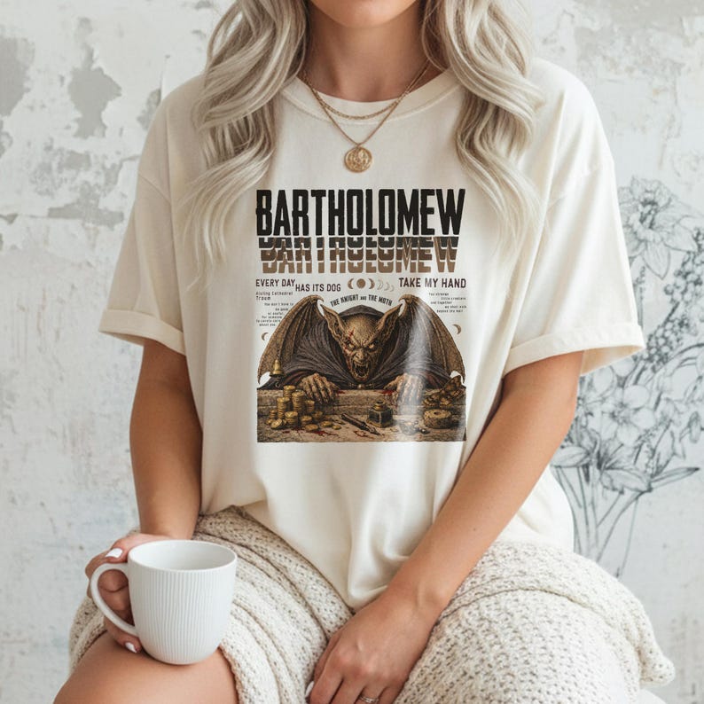 Bartholomew Knight and the Moth | Gothic Bookish Comfort Colors Shirt ...