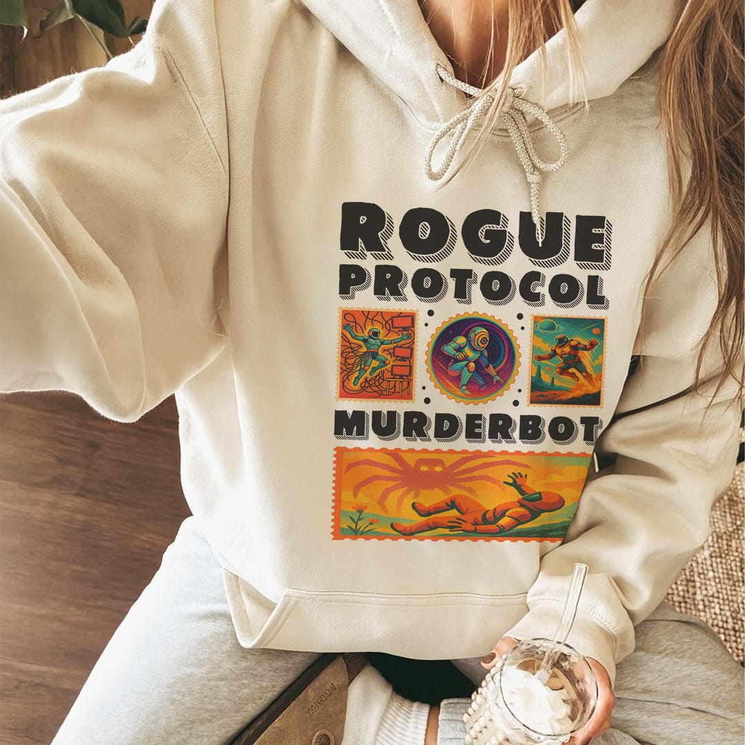 Murderbot Diaries Merch, Rogue Protocol, Vintage Hoodie, Booish Shirt ...