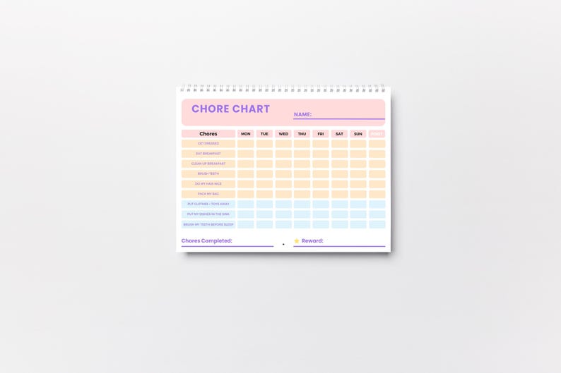 Kids' Daily Routine Chart - Morning & Evening Schedule for Children ...