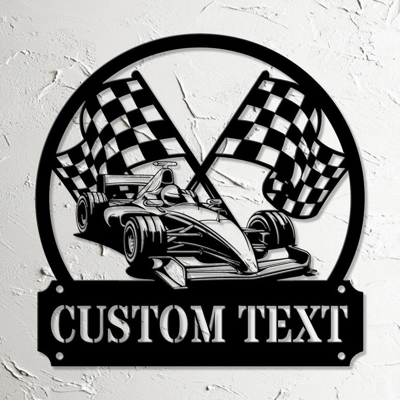 Personalized Race Car Metal Sign, Dirt Track Racing Name Wall Art ...