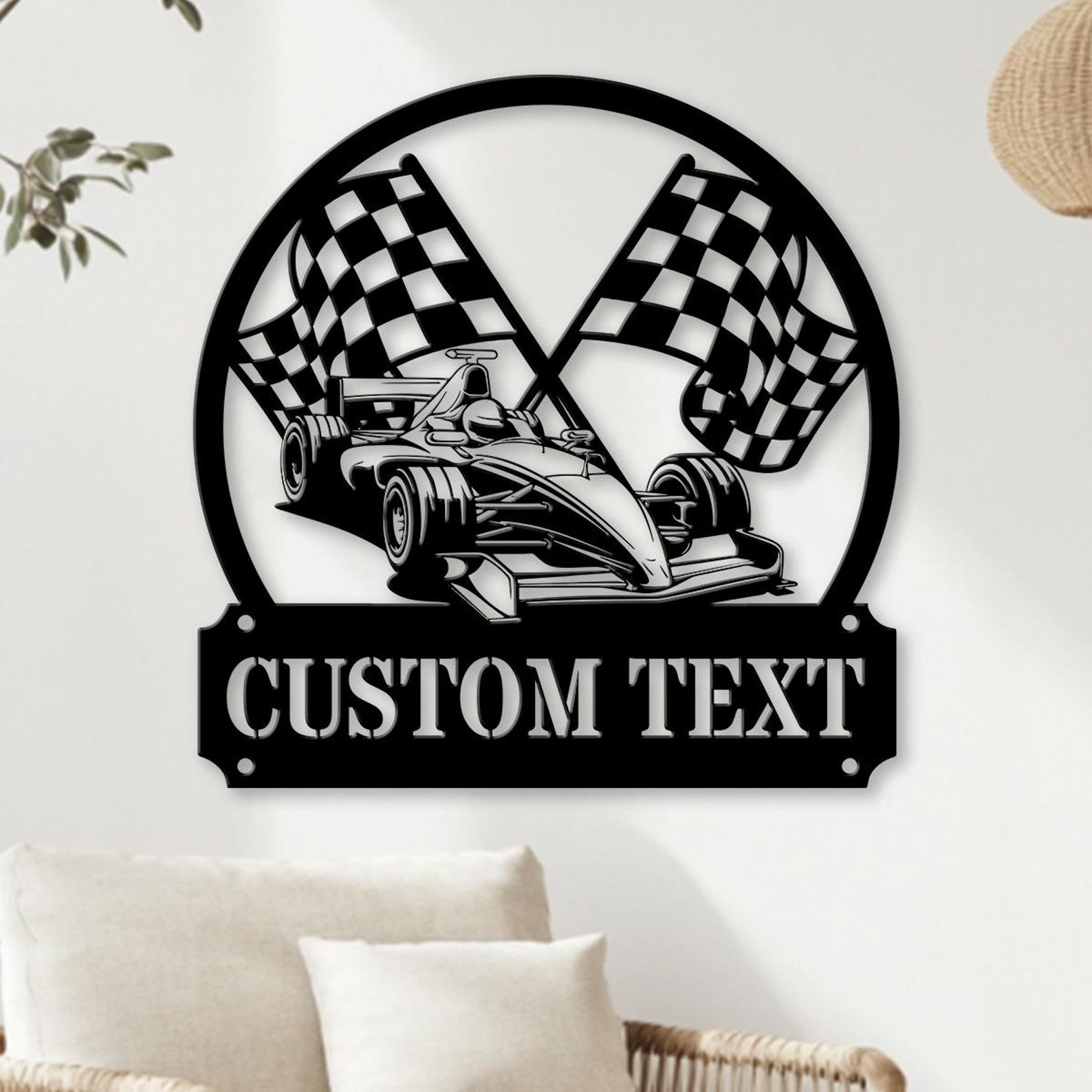 Personalized Race Car Metal Sign, Dirt Track Racing Name Wall Art ...