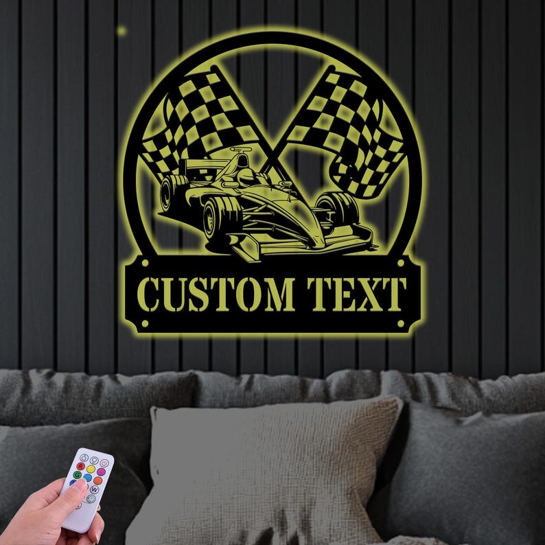 Personalized Race Car Metal Sign, Dirt Track Racing Name Wall Art ...