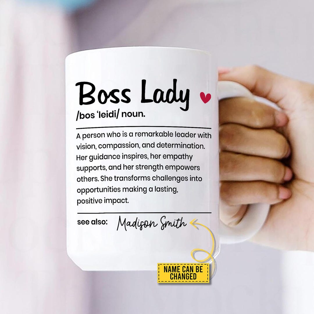 Boss Lady Definition Mug – Custom Name Gift for Her - Etsy