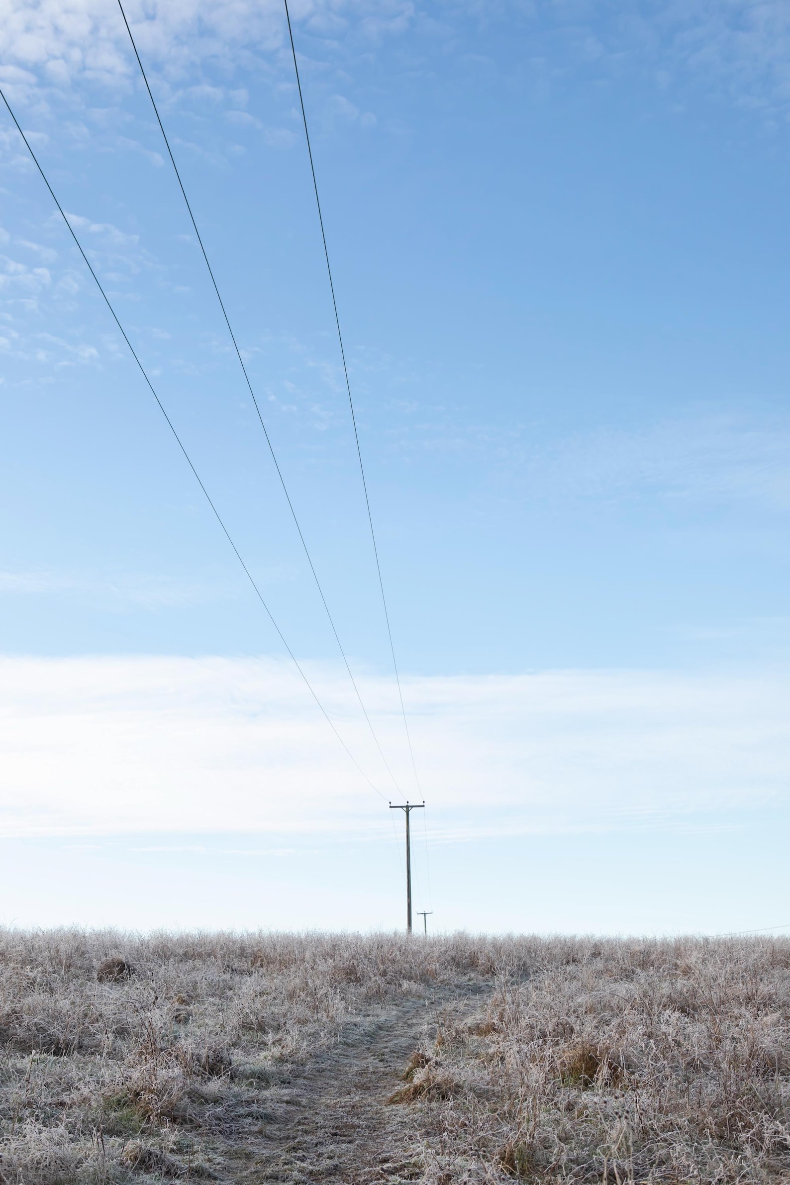 Telegraph Pole, Landscape Photography, Blue Sky Landscape, Minimalist ...