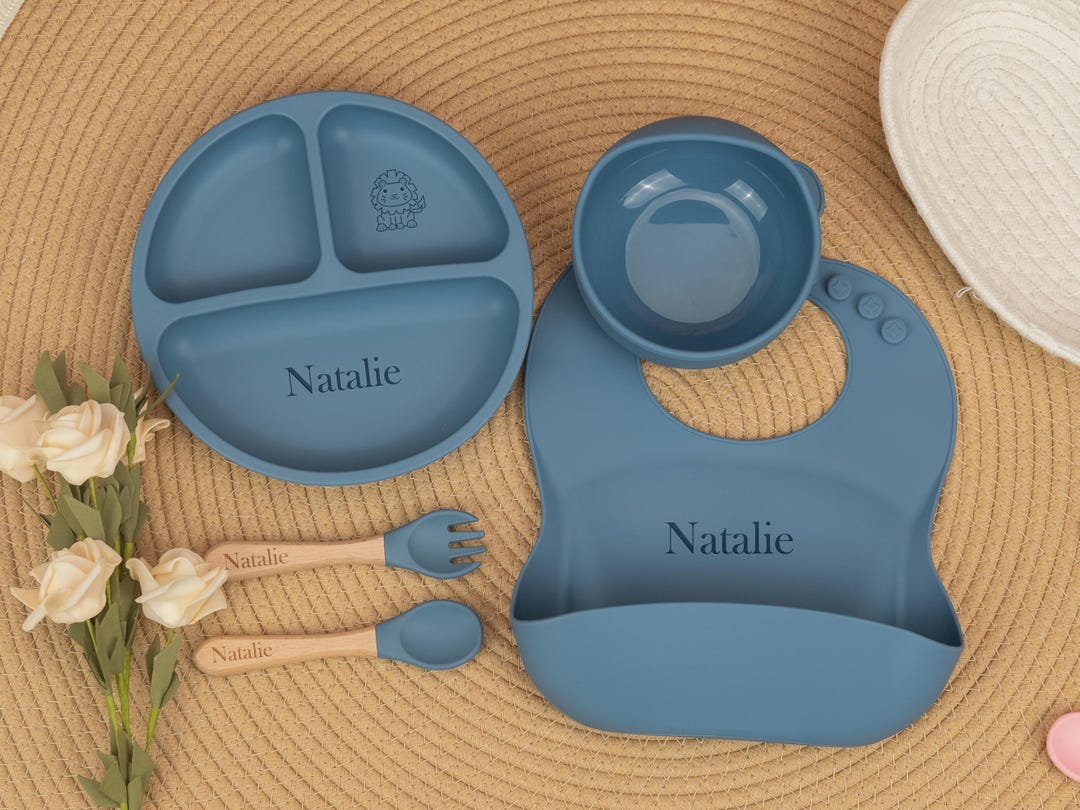 Personalized Silicone Weaning Set,cartoon Weaning Set for Toddler Baby ...