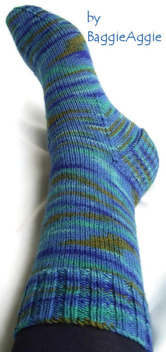 Easy Ladies' Sock Pattern for Instant Download. Top Down - Etsy UK