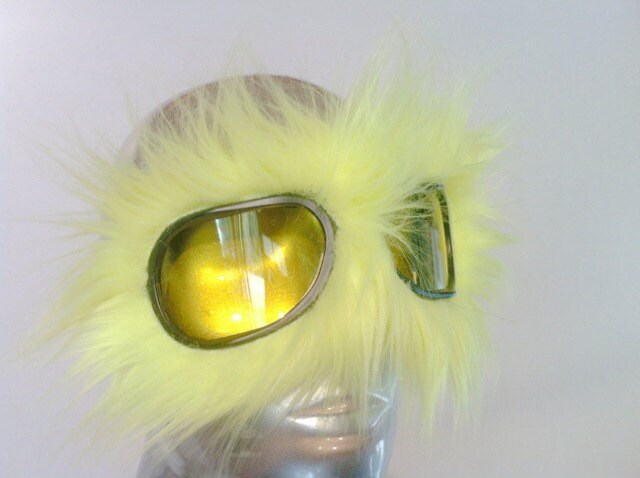 Monster Dust Goggles Great Fur Burning Man furry Aviator Goggles Fur ...
