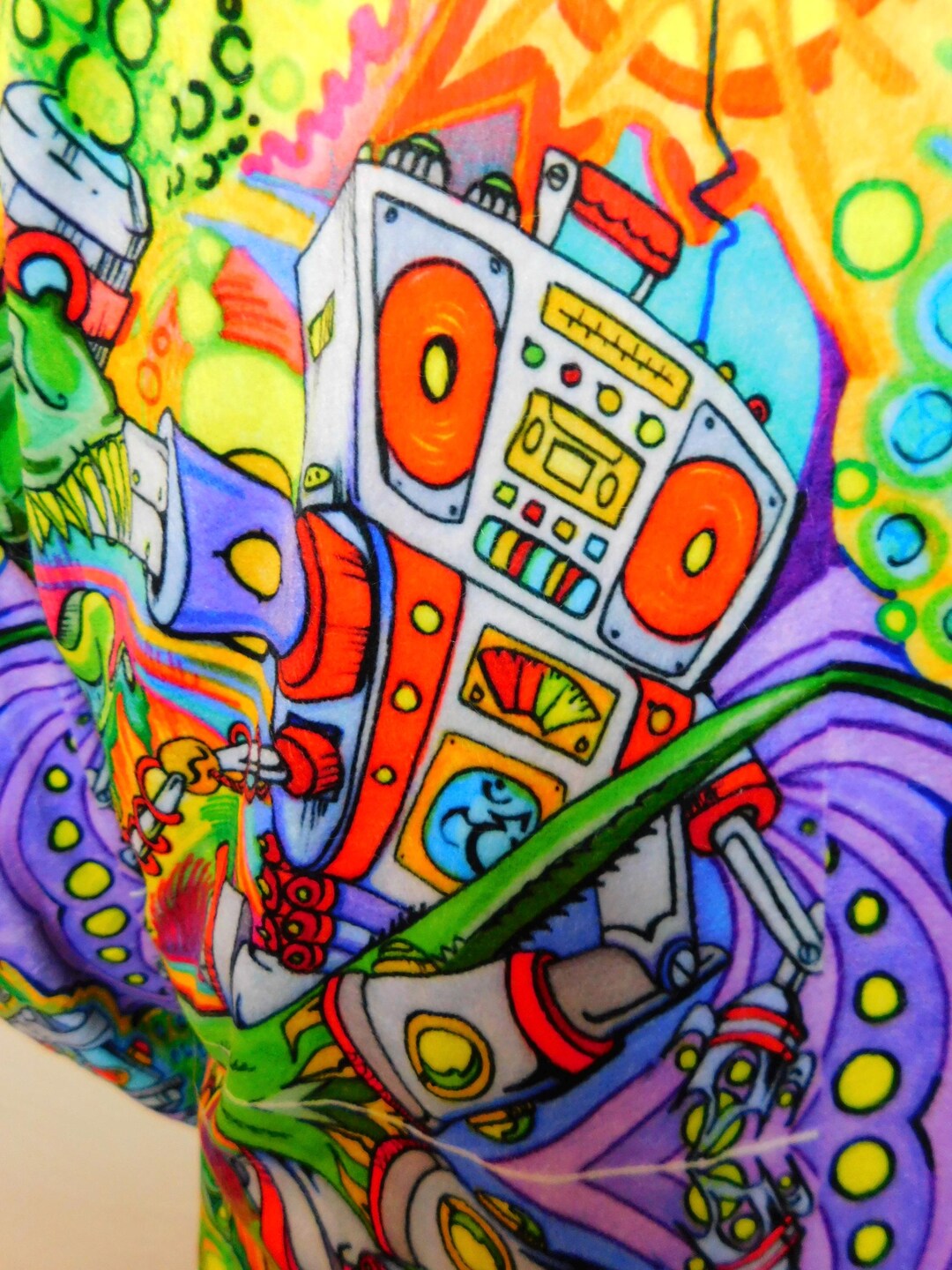 Burning Man LED Light up Coat - FREEROLANDO Original Minky Print in a ...