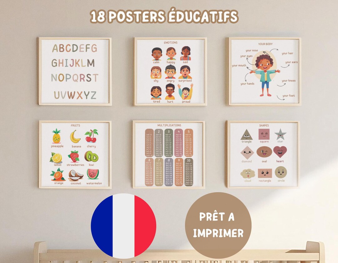 18 Educational Posters for Children, Educational, Printable Alphabet ...