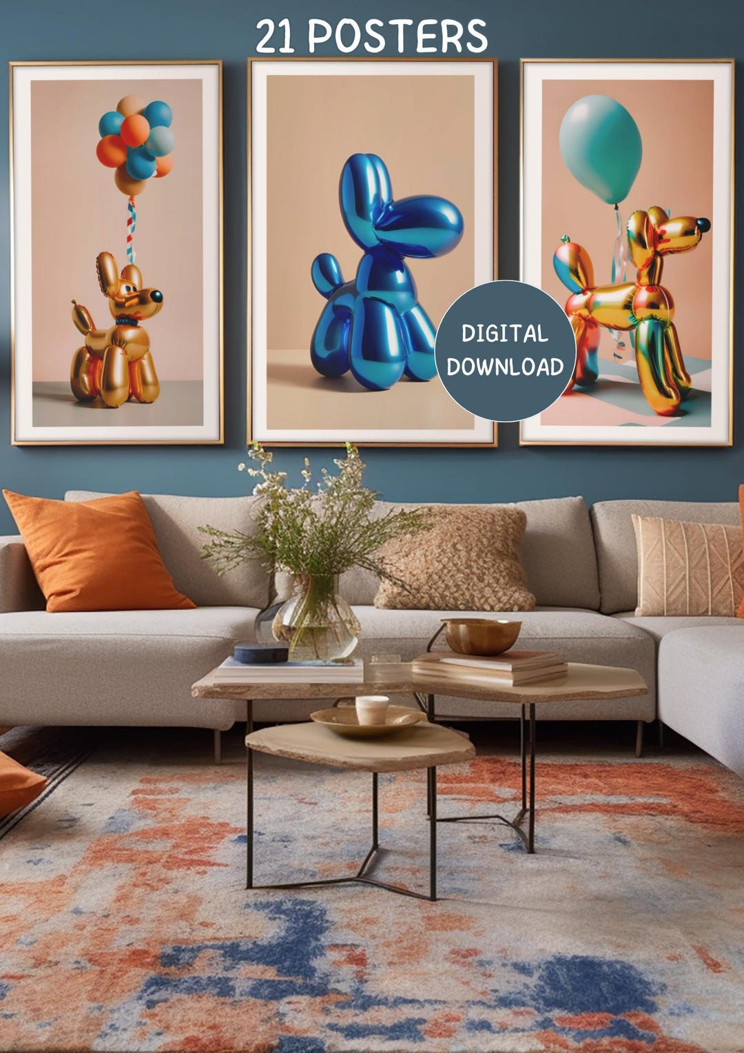 21 Balloon Dog Animal Posters - Offbeat Humorous and Colorful Art ...