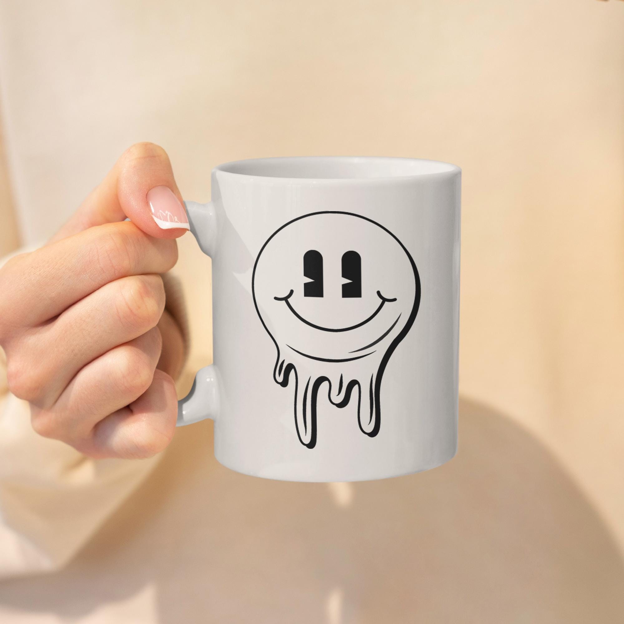 Groovy Smiley Face SVG Bundle: Drippy Emoji Designs (digital Download ...