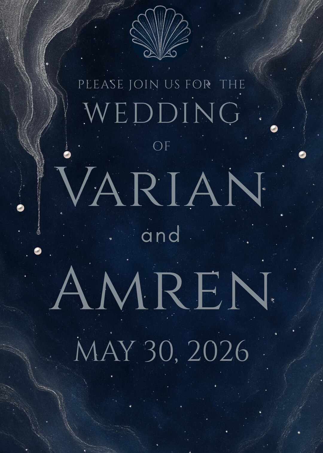 Celestial Wedding Invitation – Fantasy ACOTAR Inspired Digital Card - Etsy