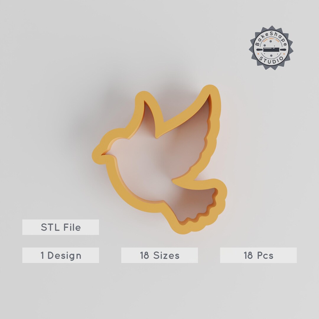 Dove Shape Cutter for Cookies Fondant Clay Soap, Wedding Cake Topper ...