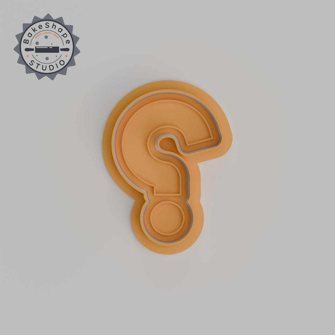 Question Mark Cookie/fondant/clay Cutter & Embosser Stamp | Digital STL ...