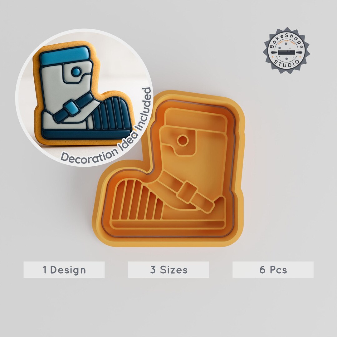 Boot Cookie Cutter Set, 3D Print Space Boot Design, 3 Sizes, 6 Pieces ...